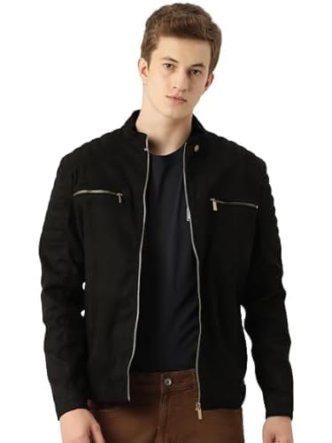 Leather Retail Men's Suede Faux Leather Jacket (LRSUDDEBL)