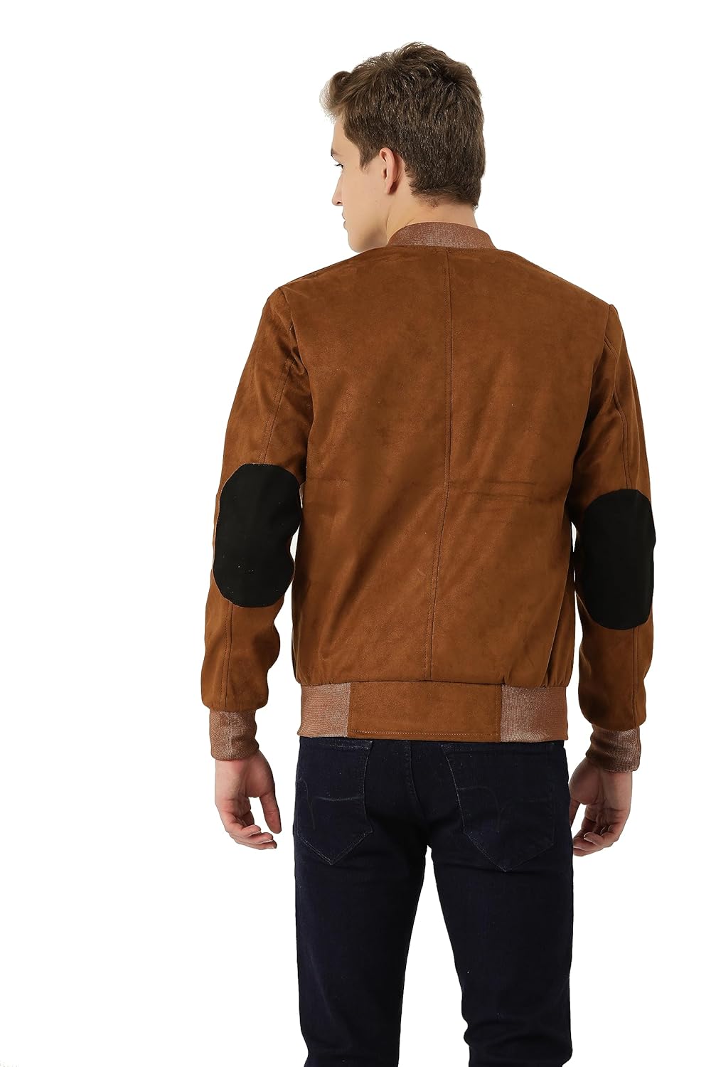 Leather Retail Suede Faux Leather Jacket For Men's (LRSUDELBR)